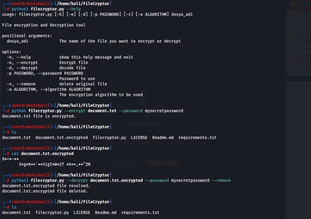 FileCryptor: Encrypting And Decrypting Files - DenizHalil