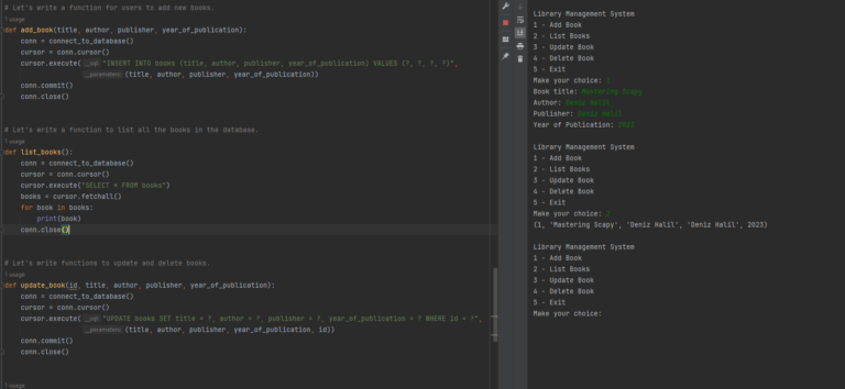 Database Management with Python and a Project Example - Deniz Halil