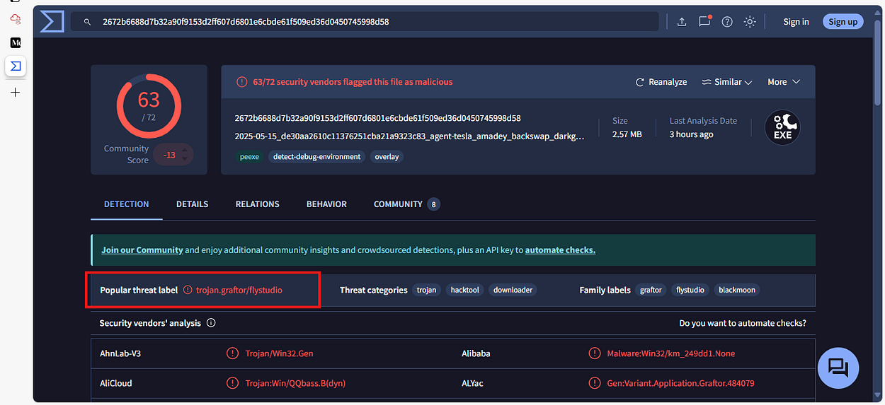 File and Hash Threat Intel TryHackMe Walkthrough for SOC